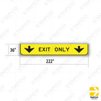 E11-1f Exit ONLY (double down arrow symbols) Sign - Exit Signs | TAPCO