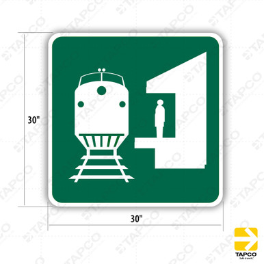 I-7 TRAIN STATION (symbol) Sign - Informational Signs | TAPCO