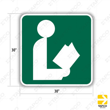 I-8 LIBRARY (symbol) Sign - Informational Signs | TAPCO