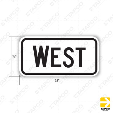 M3-4 WEST Sign - Auxiliary Signs | TAPCO