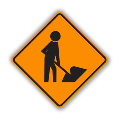 W21-1a WORKERS (symbol) Sign - Orange Construction Signs | TAPCO