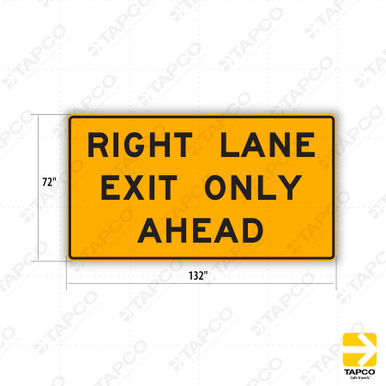 W9-7 LEFT/RIGHT (specify) LANE EXIT ONLY AHEAD - Advance Traffic ...