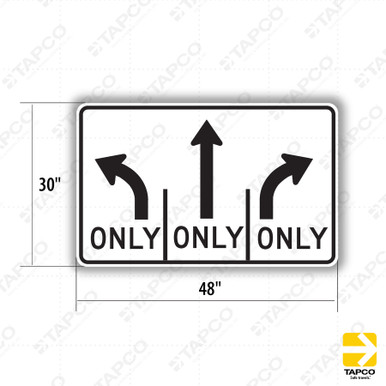 R3-8b Advance Intersection Lane Control Sign - Lane Control Signs | TAPCO