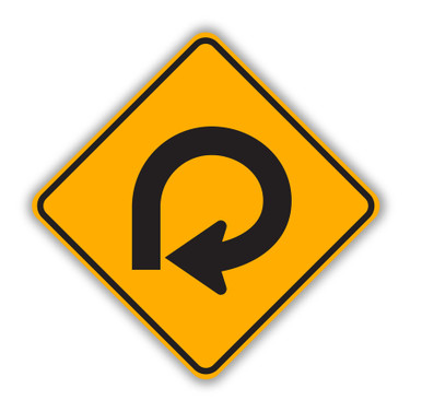 W1-15 270 DEGREE LOOP (symbol) Sign - Curve Warning Signs | TAPCO