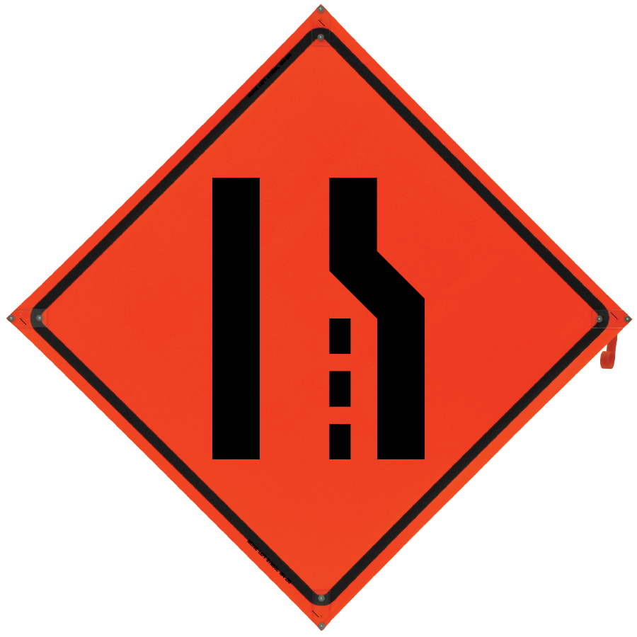 MERGE LEFT SYMBOL Sign- Vinyl, Non-Reflective- Get at GUS!