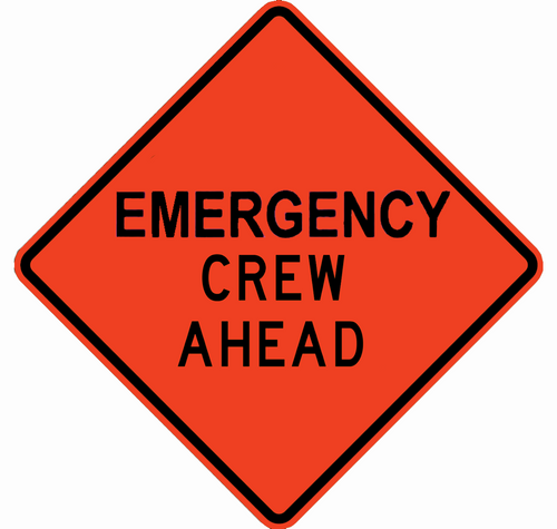 Emergency Crew Ahead 36x36 Pin- Get at GUS!