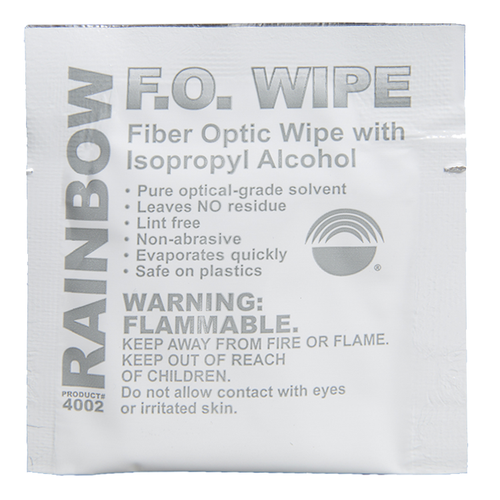 Fiber Optic cleaning Wipe - Pre-Moistened RAINBOW 4002 at GUS