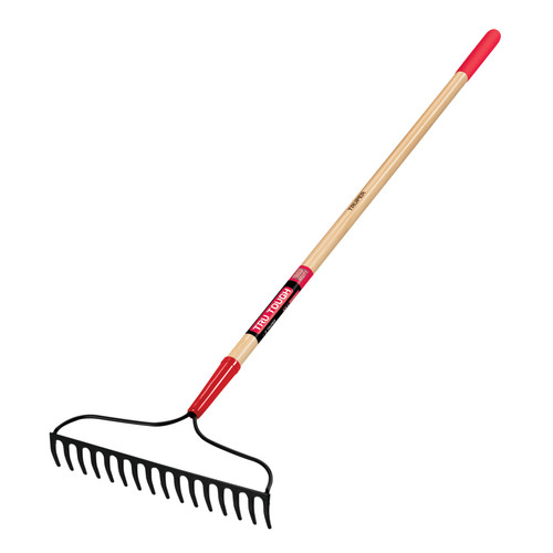 Truper Welded Bow Rake, 16 Tines, Wood Handle, 7 in Grip - Georgia ...