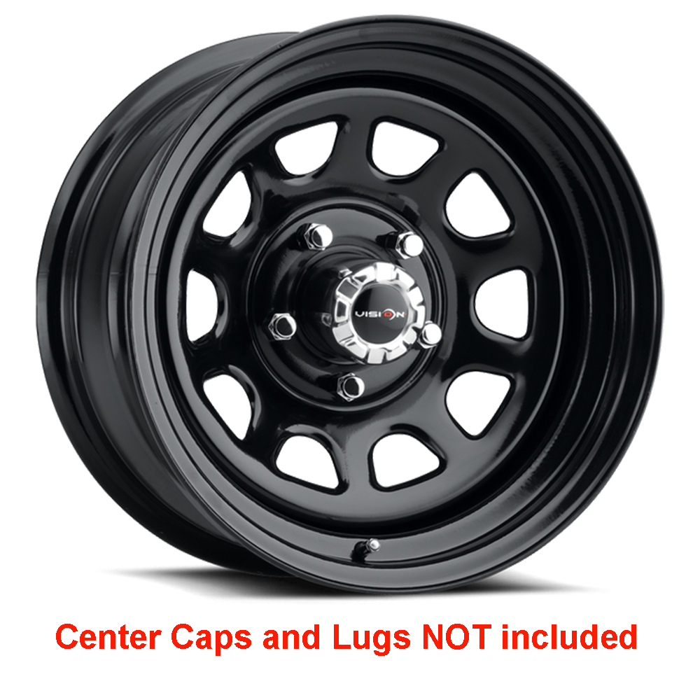 16X8 5X4.5 (5X114.3) 4.5BS Gls Blk D Window Steel - Vision Wheel ...