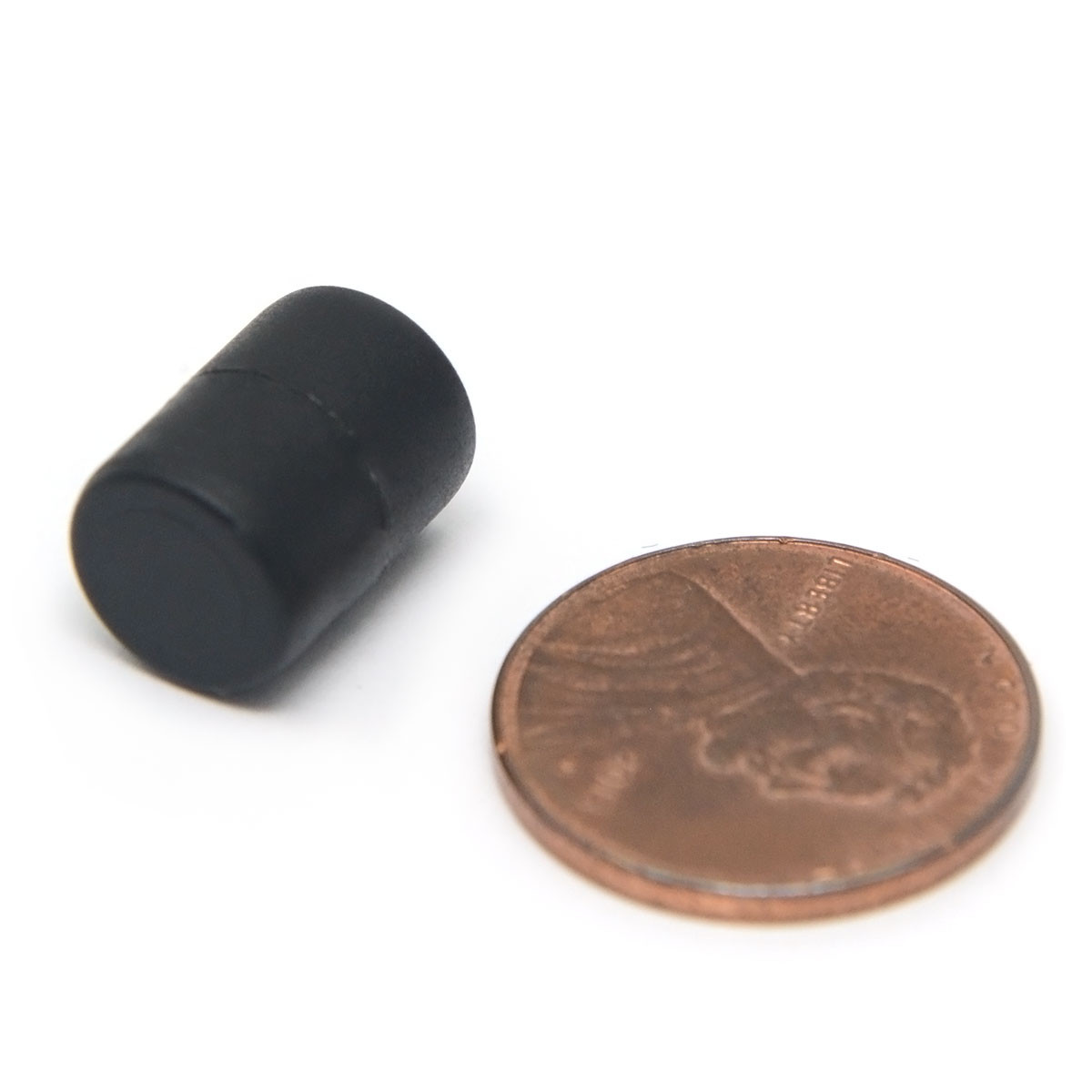 N52 3/8"x1/2" Plastic Coated Neodymium Cylindrical Magnet