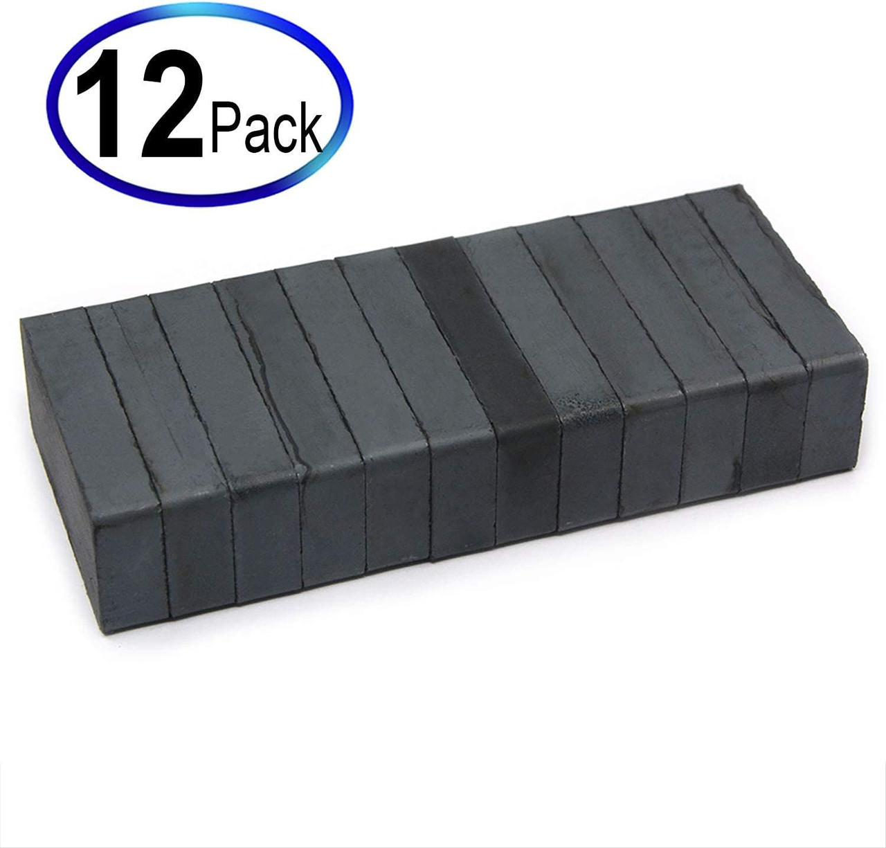 12-Pack C8 Ferrite Block Magnets for Therapy & Industrial Use