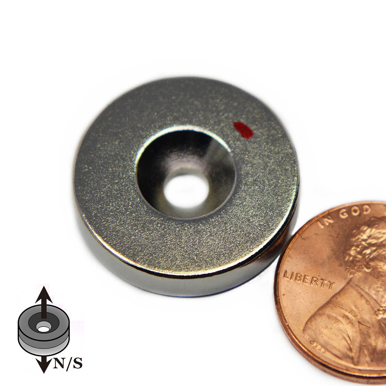 N42 7/8x3/16 Disc Magnet Countersunk Magnet ND0484-42NM-#8