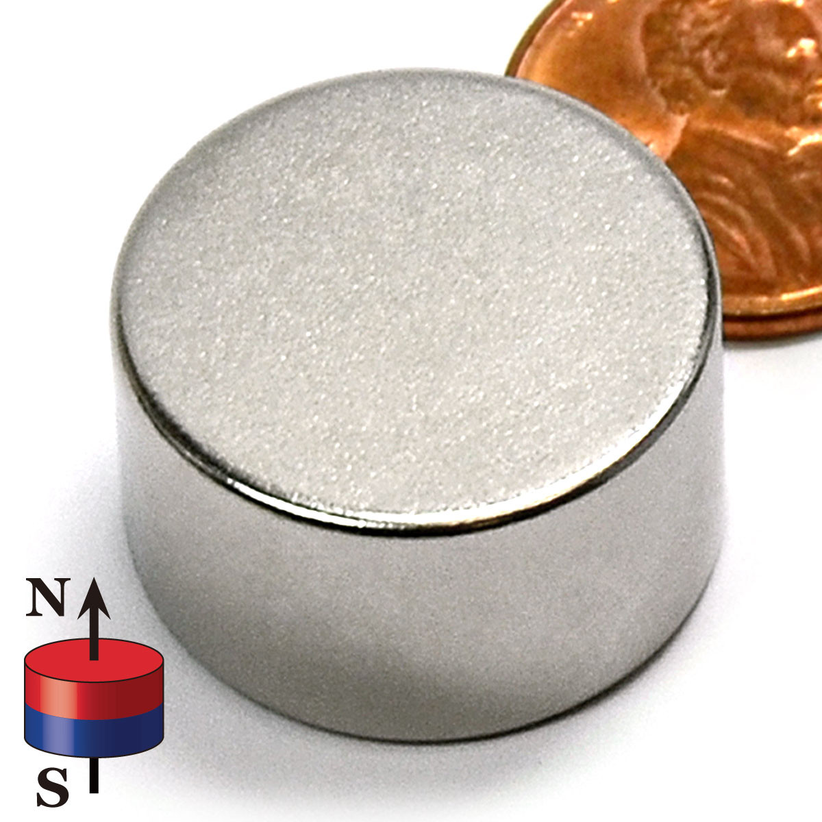 N45 Neodymium Disc Magnet | 41 LB High-Power | 7/8x1/2 Inch | Strong ...