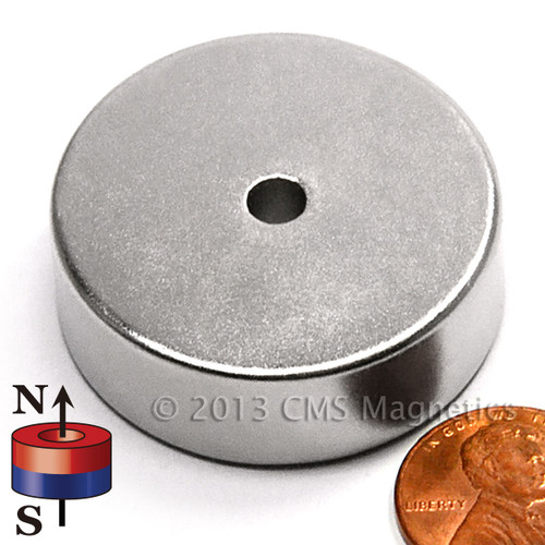 N45 1/4"OD x 1/8"ID x 1/4" Neodymium Rare Earth Ring Magnet