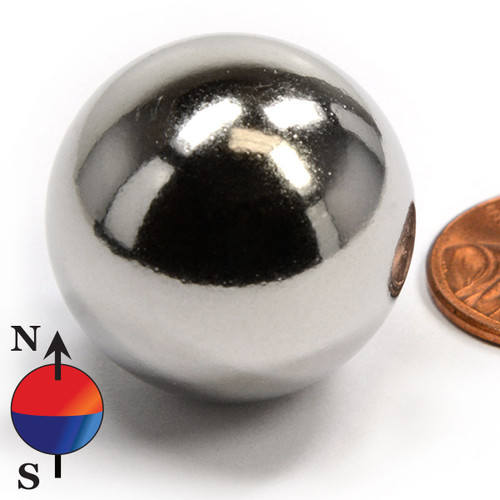 N35 Grade Neodymium Magnetic Sphere Balls - 1.26" Powerful Magnet Orbs ...