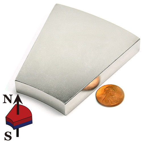 8 Inch Wedge Magnet - Grade N42 | CMS Magnetics