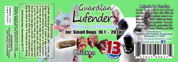 Lufender® Lufenuron 90mg for Small Dogs 10.1 - 20 Lbs