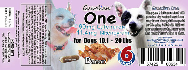 Guardian One® 90mg Lufenuron & Nitenpyram monthly for Small Dogs 10.1 ...