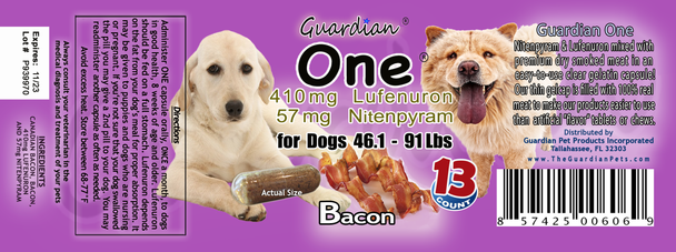 Guardian One® 410mg Lufenuron & Nitenpyram monthly for Large Dogs 46.1 ...