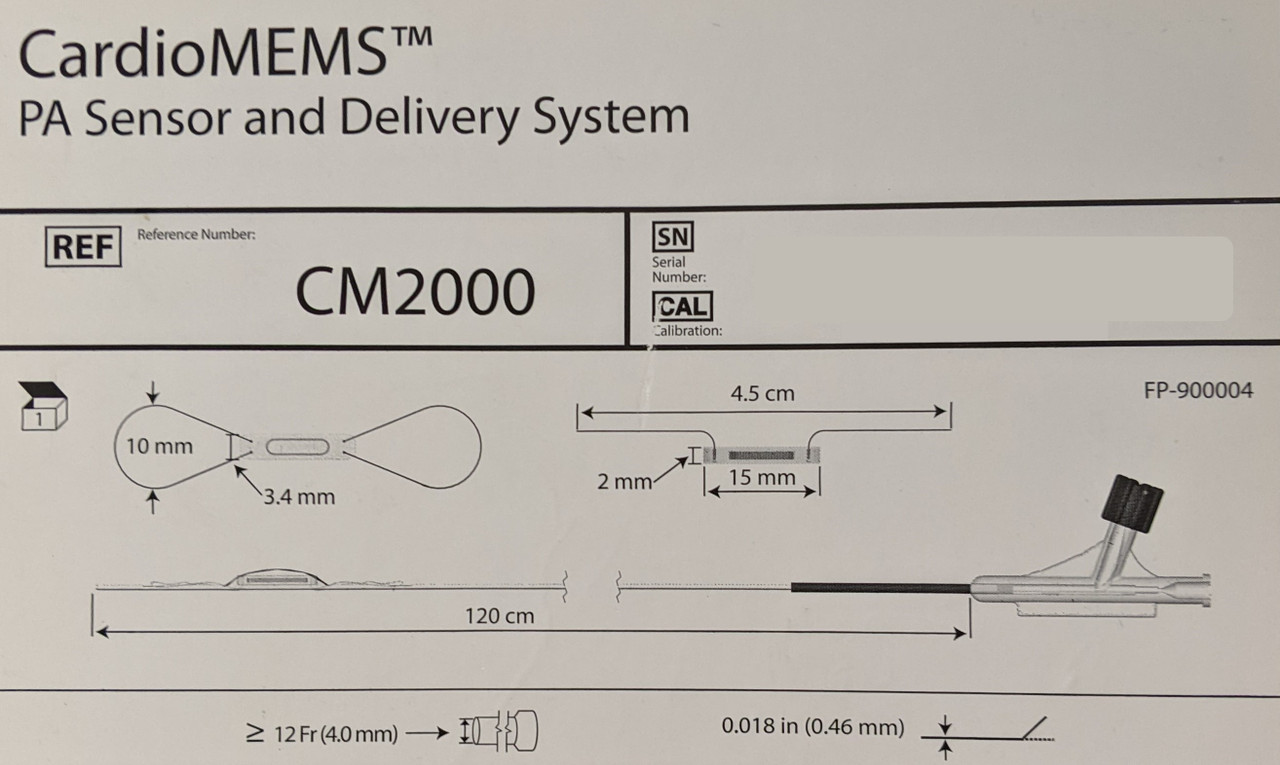 CardioMEMS PA Sensor and Delivery System - 120cm