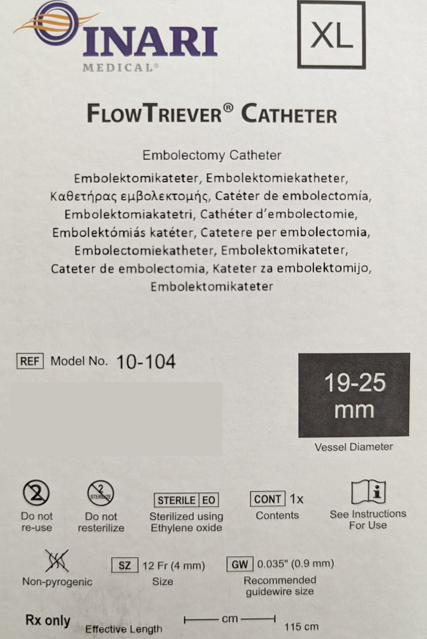 FlowTriever Embolectomy Catheter - XL - 19-25mm
