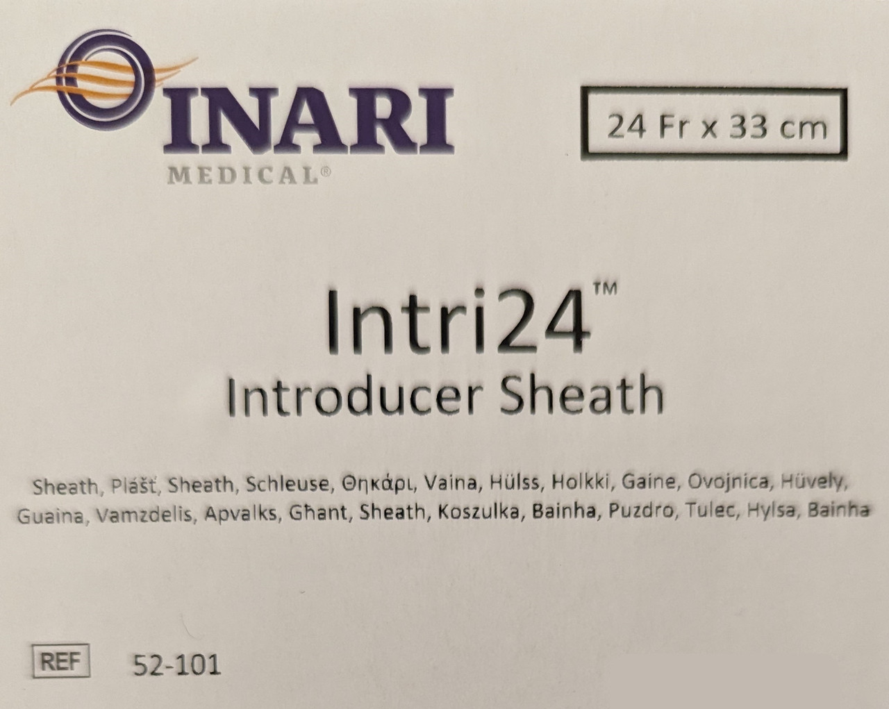 Intri24 Introducer Sheath - 24Fr x 33cm - Non-Expired