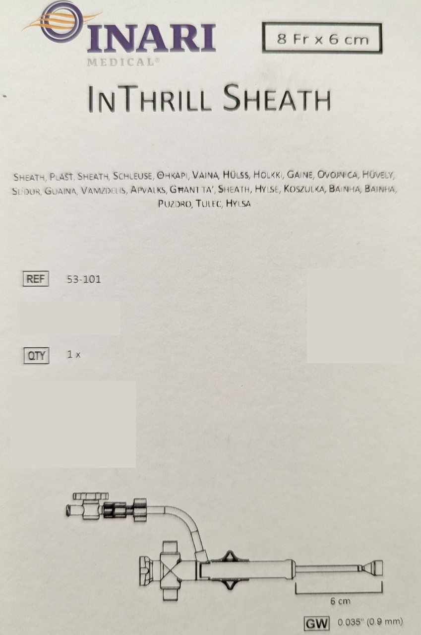 InThrill Sheath - 8Fr x 6cm - Non-Expired