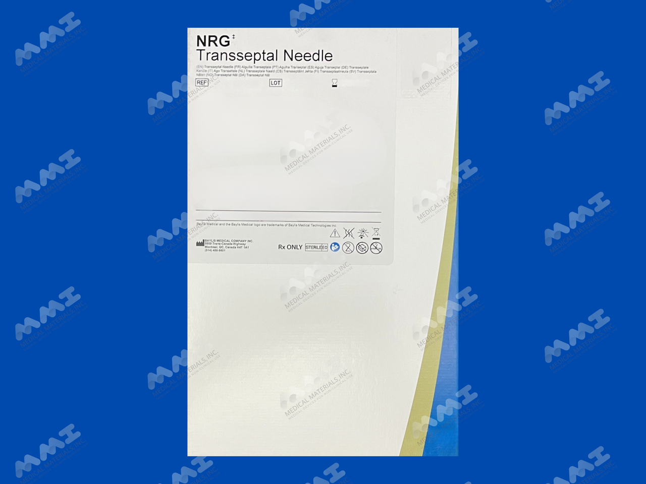 NRG Transseptal Needle - Large Curve C1 - 18Ga x 21Ga x 71cm - Reprocessed