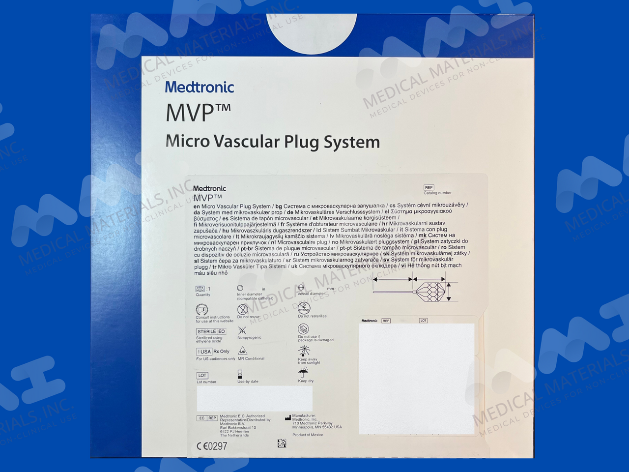 MVP Micro Vascular Plug - Mechanical Detachment - 9.2mm x 16mm x 165cm