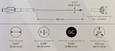 TriNav Infusion System with SmartValve Technology - 2.4Fr x 150cm