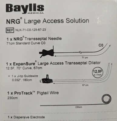 NRG Large Access Solution - Transseptal Needle (71cm - Standard Curve ...