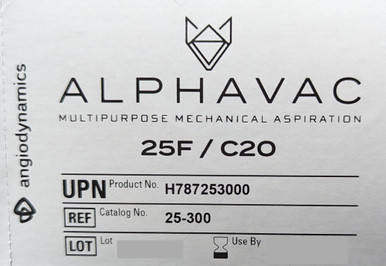 ALPHAVAC Multipurpose Mechanical Aspiration - H787253000 - 25Fr/C20 x 77cm