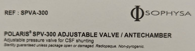 Sophysa Polaris SPV-300 Adjustable Valve/Antechamber - For CSF Shunting ...