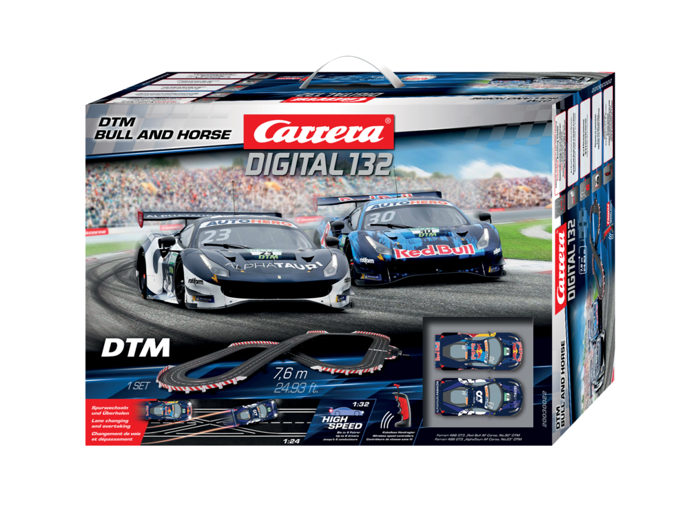 30022 Carrera Digital 132 DTM Bull and Horse 1:32 Slot Car Racing Set ...