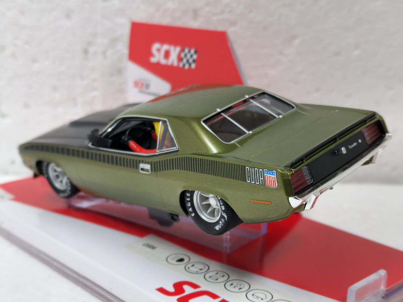 U10442X300 SCX Plymouth Trans Am AAR CUDA Ivy Green Metallic 1970 1:32 ...