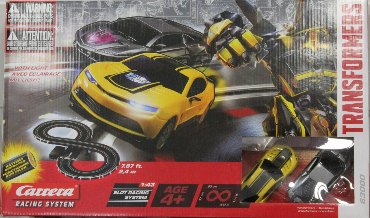 63000 Carrera Transformers Bumblebee Battery Operated 1:32 Slot Car Set ...
