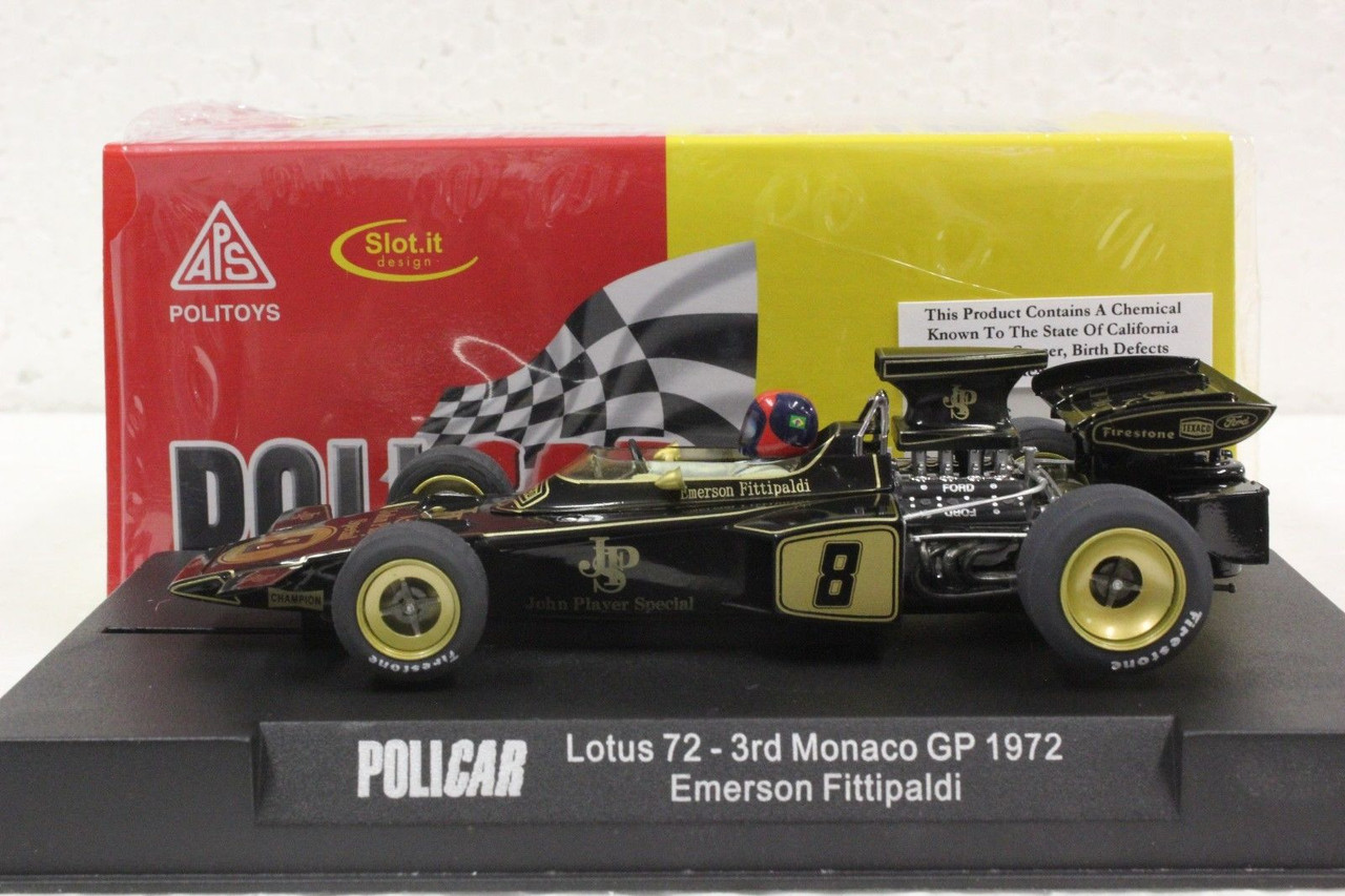 CAR02C Policar Lotus 72 3rd Monaco GP 1972 Emerson Fittipaldi, #8 1:32 ...