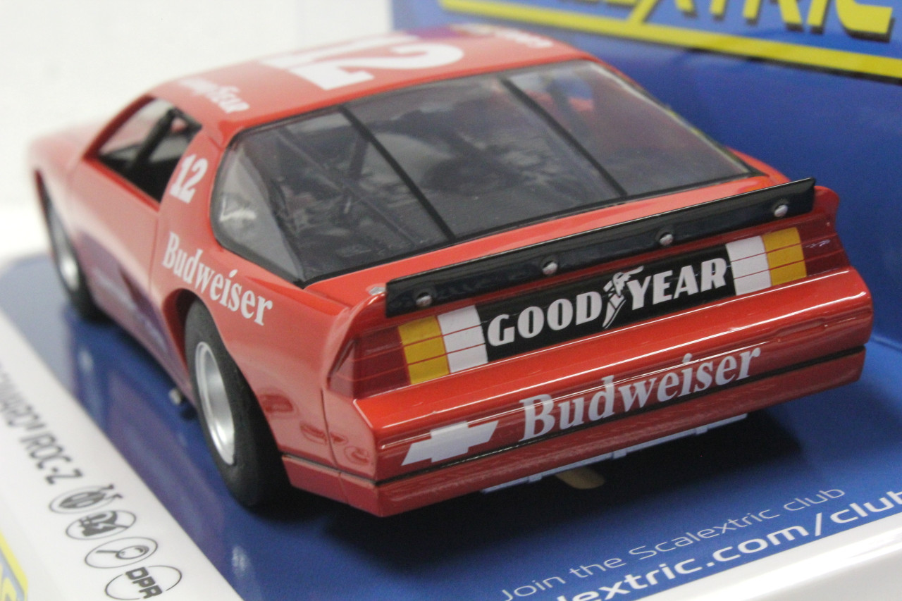 C4073 Scalextric Chevrolet Camaro Z-28 Budweiser IROC, #12 1:32 Slot ...
