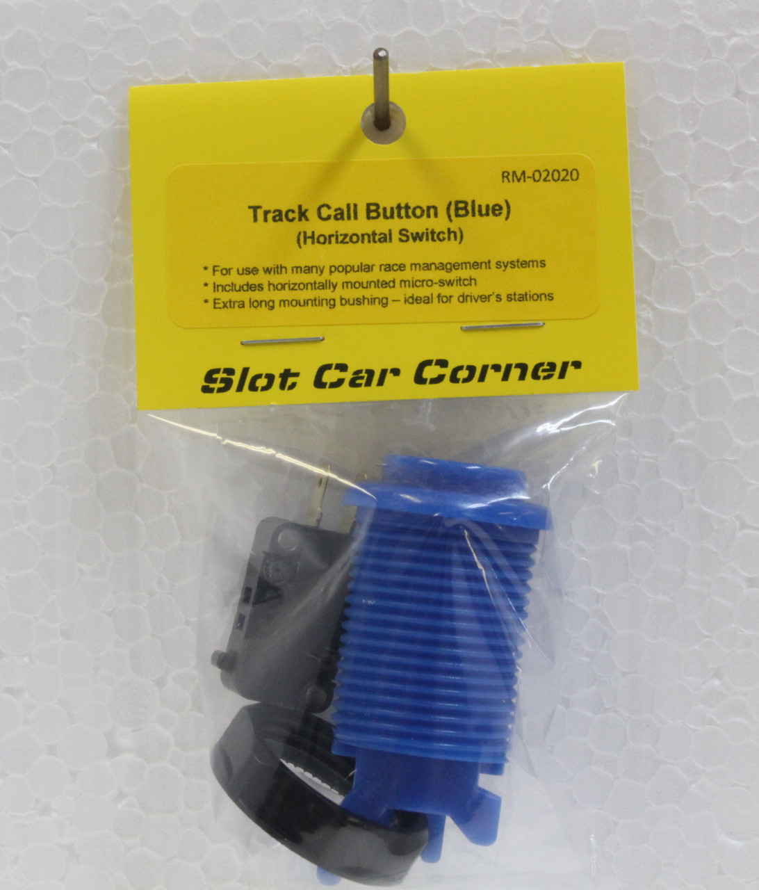 RM-02020 Slot Car Corner Track Call Button - Panel Mount (Blue) 1:32 ...