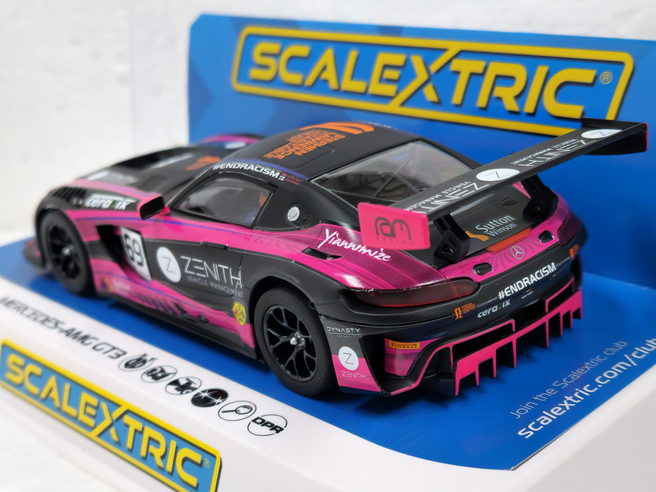 C4242 Scalextric Mercedes AMG GT3 British GT 2020, #69 1:32 Slot Car ...