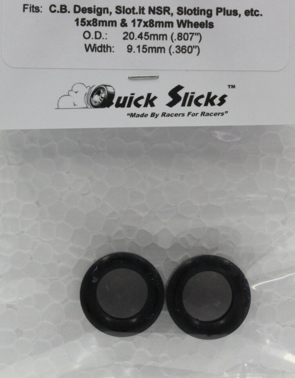 CB35XF Quick Slicks Silicone Tires for 15/17x8mm Aluminum Wheel 1:32 ...