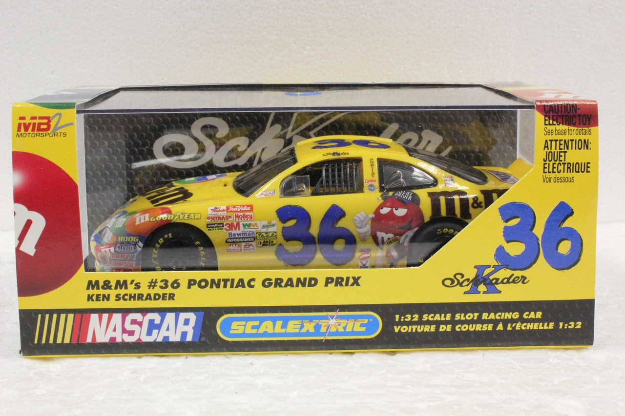 C2408 Scalextric Pontiac Grand Prix M&M's Ken Schrader, #36 1:32 Slot ...