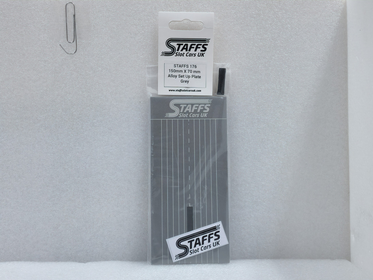 STAFFS176 Staffs Alloy Setup Plate 150x70mm Grey 1:32 Slot Car Part ...