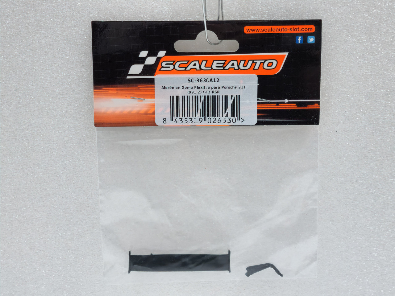 SC-3630A12 Scaleauto Porsche 911 GT3 RSR Flexible Rear Wing 1:32 Slot ...