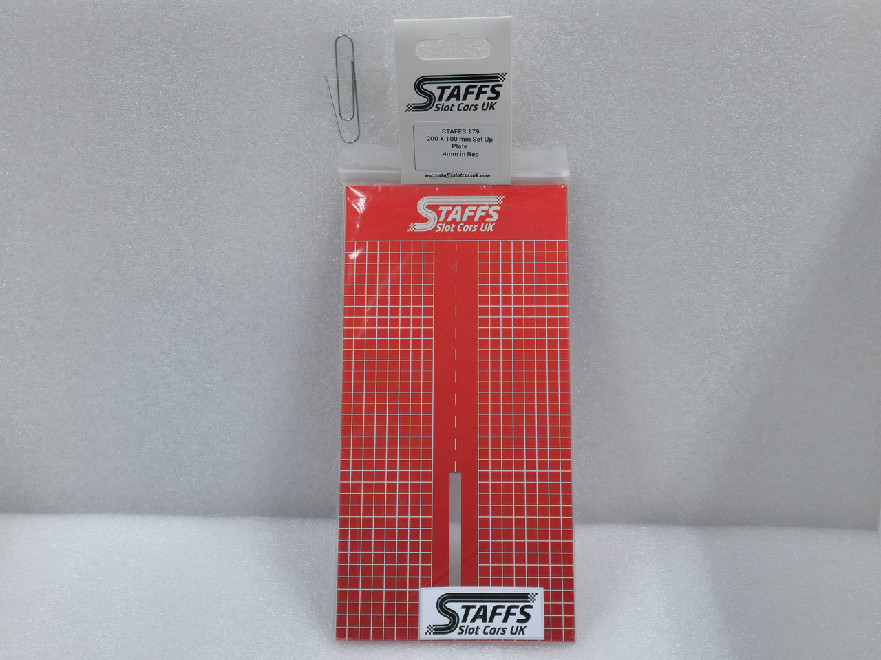 STAFFS179 Staffs Alloy Setup Plate 200x100mm Red 1:24 Slot Car ...