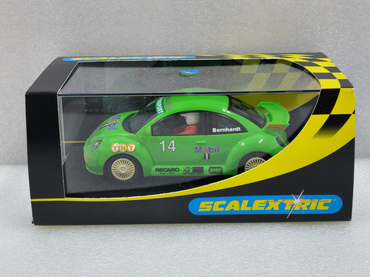 C2234 Scalextric VW Beetle Mobil 1, #14 1:32 Slot Car - Great Traditions
