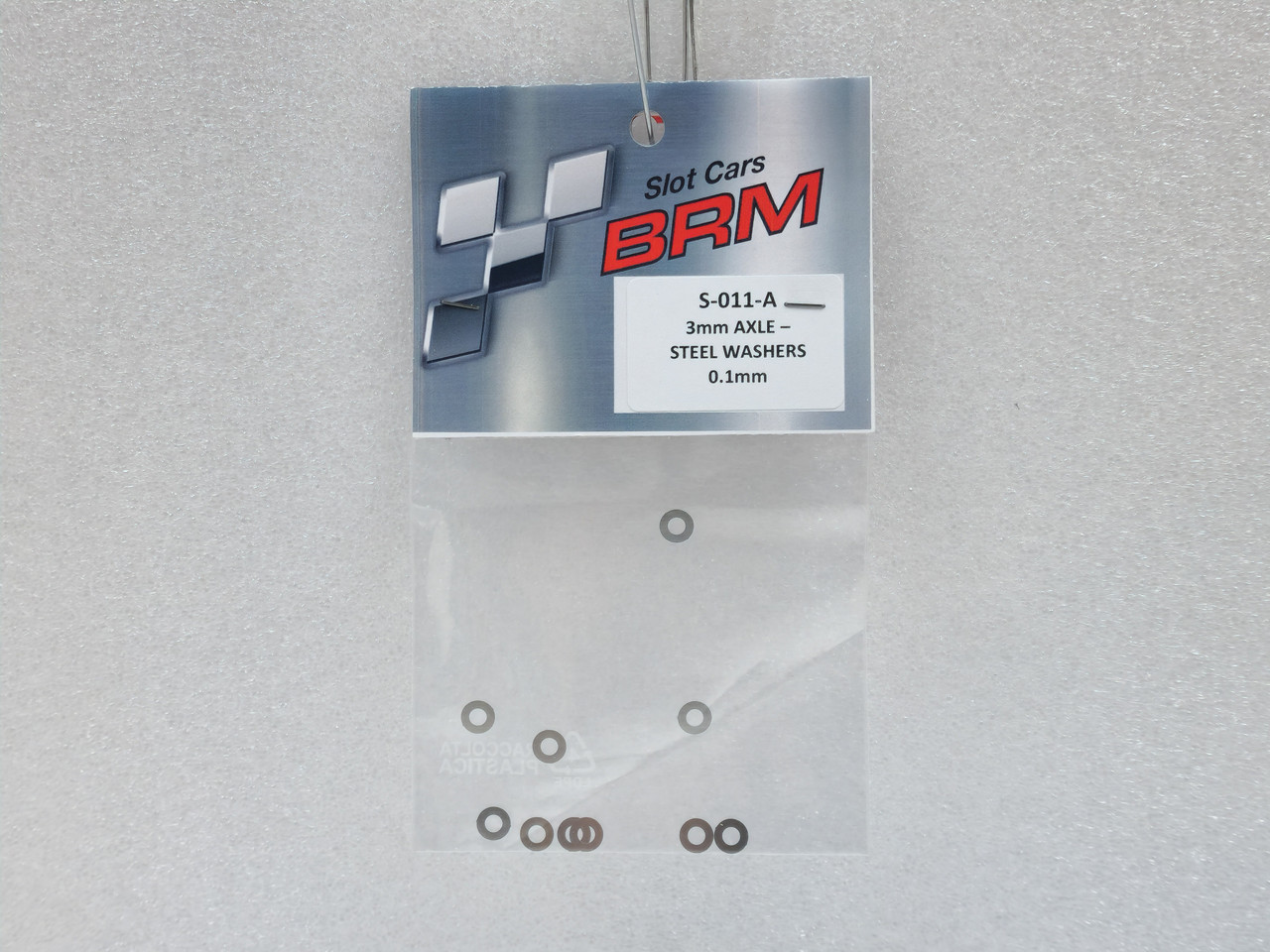 S-011-A BRM 3mm Axle Steel Washers 0.1mm 1:24 Slot Car Part - Great ...