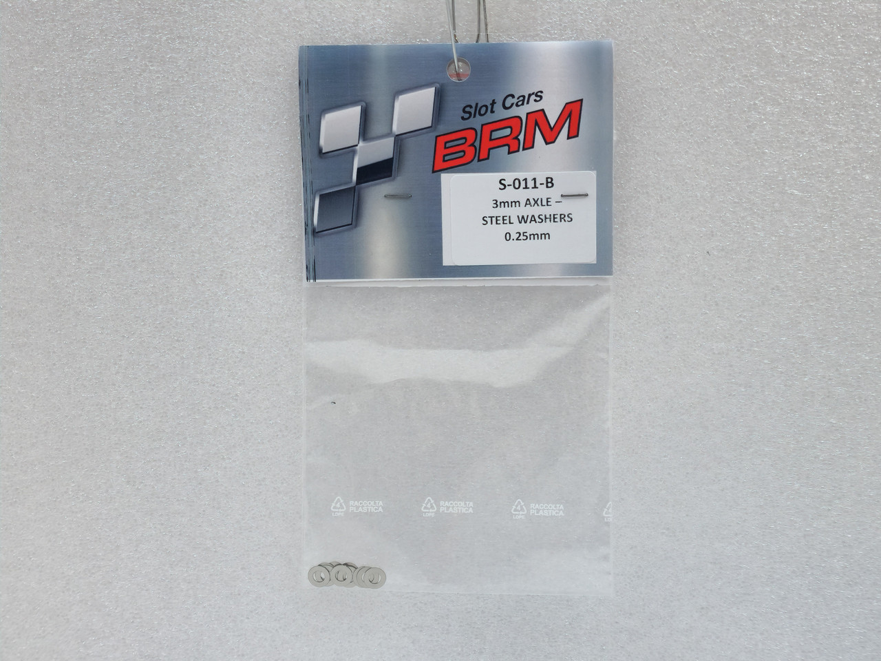 S-011-B BRM 3mm Axle Steel Washers 0.25mm 1:24 Slot Car Part - Great ...