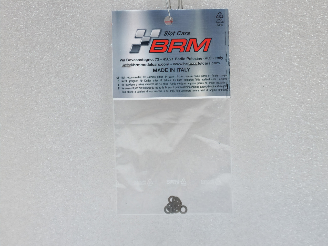 S-011-B BRM 3mm Axle Steel Washers 0.25mm 1:24 Slot Car Part - Great ...