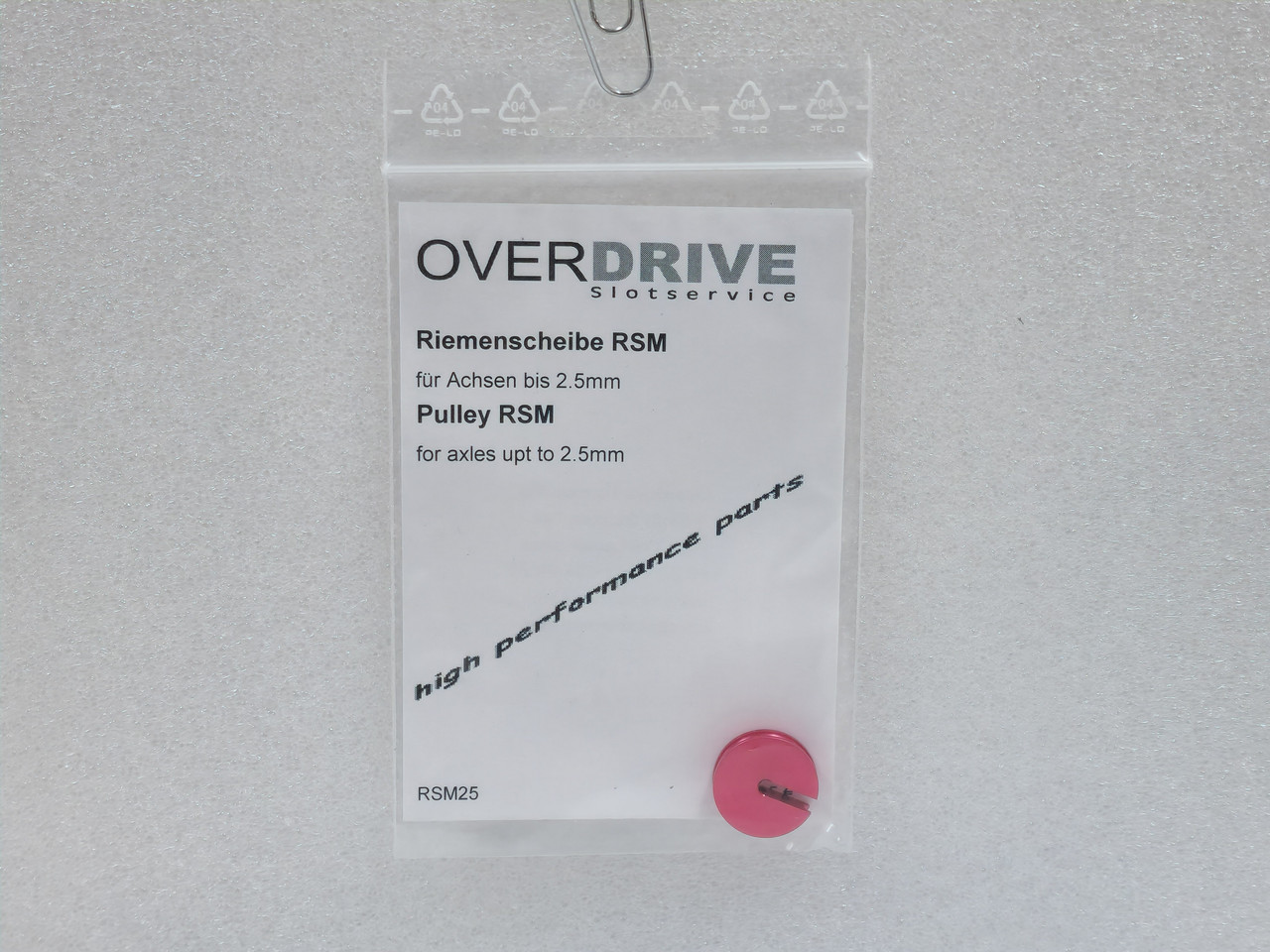 RSM25 Overdrive Pulley for Axles up to 2.5mm for RSM3/4 Tire Truer 1:32 ...